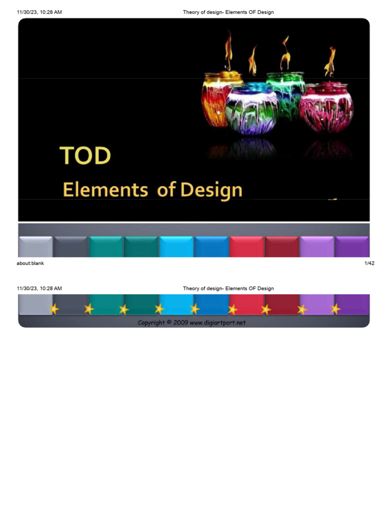 Theory of Design - Elements OF Design | PDF | Art