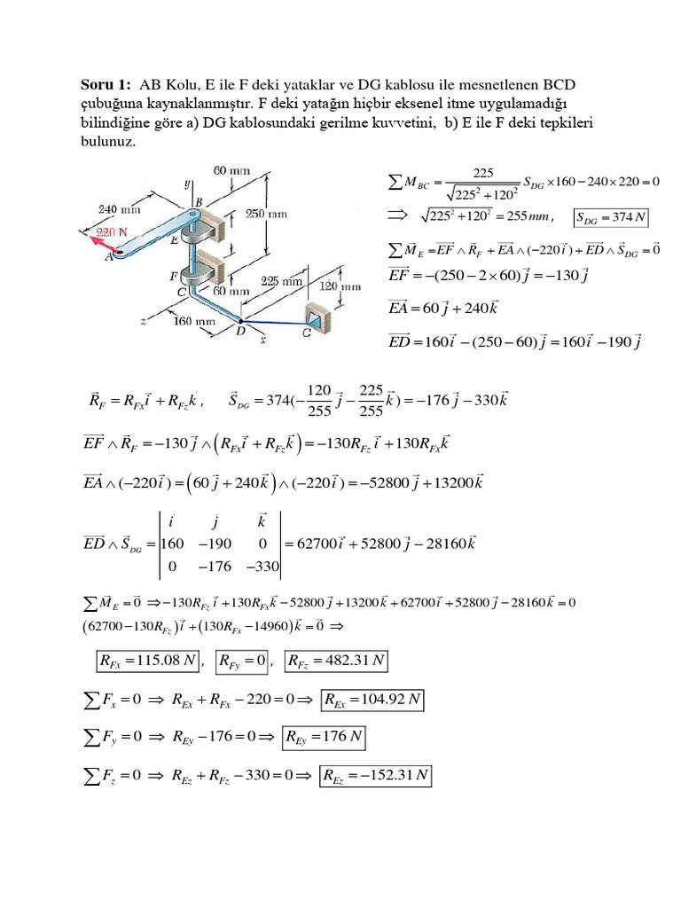 Statik Final 20212 Soru Ve Cevaplar | PDF