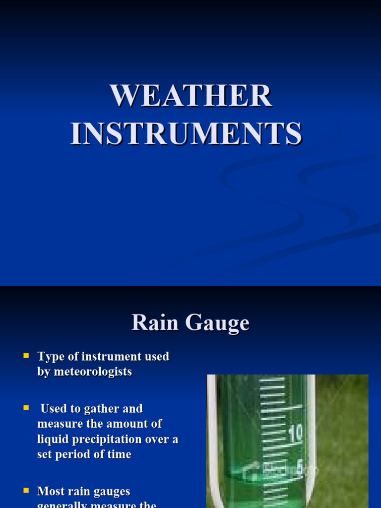 Weather Instruments | PDF | Science & Mathematics
