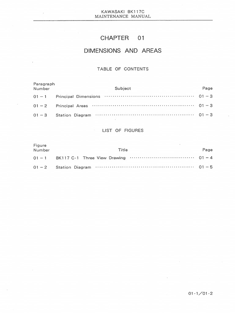 BK117C - MM - 01 - Dimensions and Areas | PDF