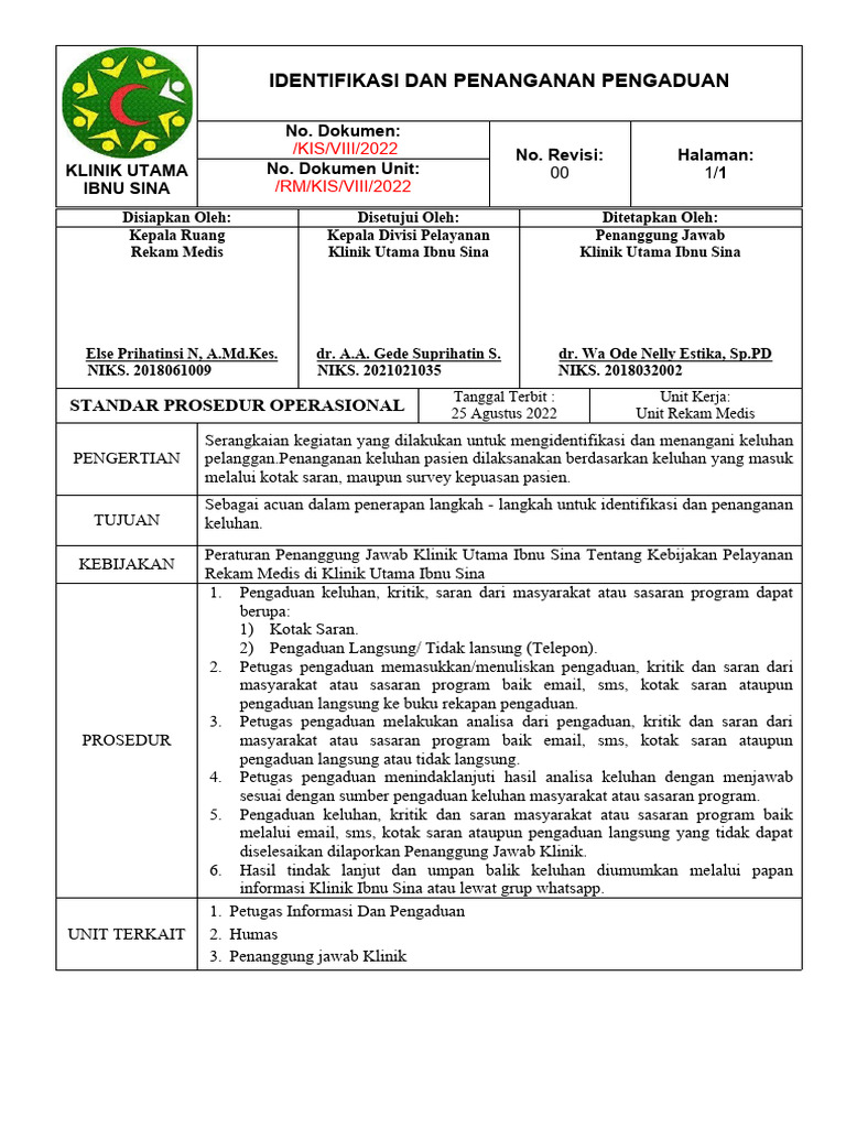 Contoh Spo Yang Benar | PDF