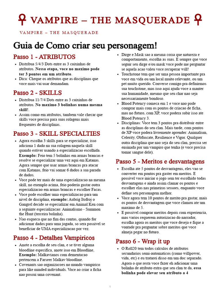 How To Create A Character | PDF