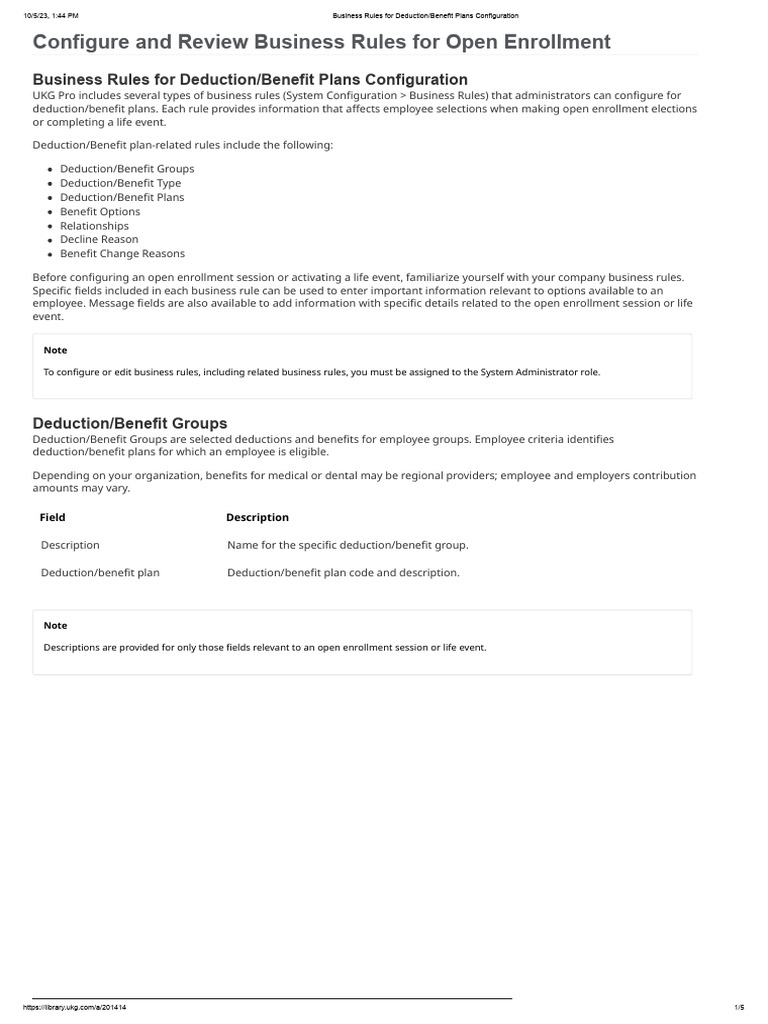 Business Rules for Benefit Plan Setup | PDF | Employment | Deductive ...