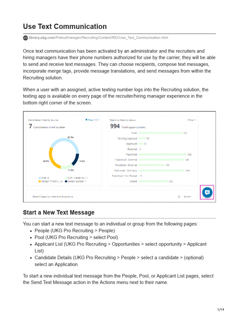 Recruiting - Use Text Communication | PDF | Faq | Text Messaging