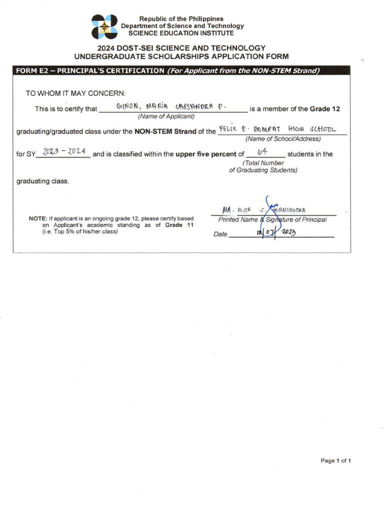 Ginon - Form E2 | PDF