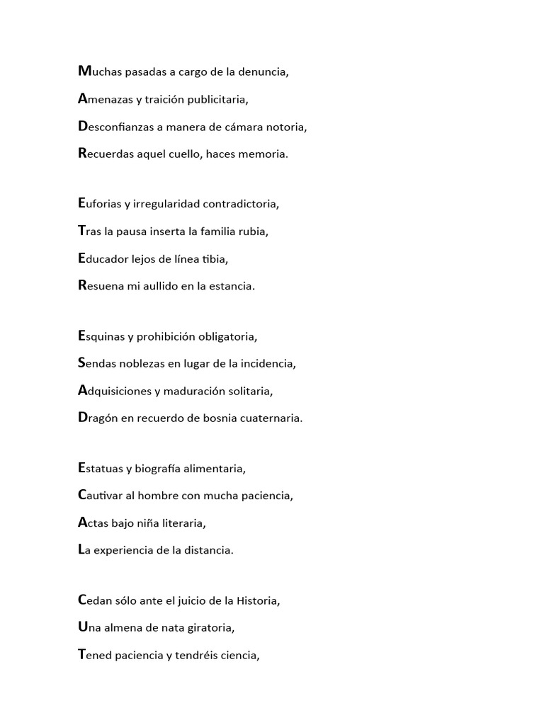 Acrostico Maria Teresa de Calcuta | PDF