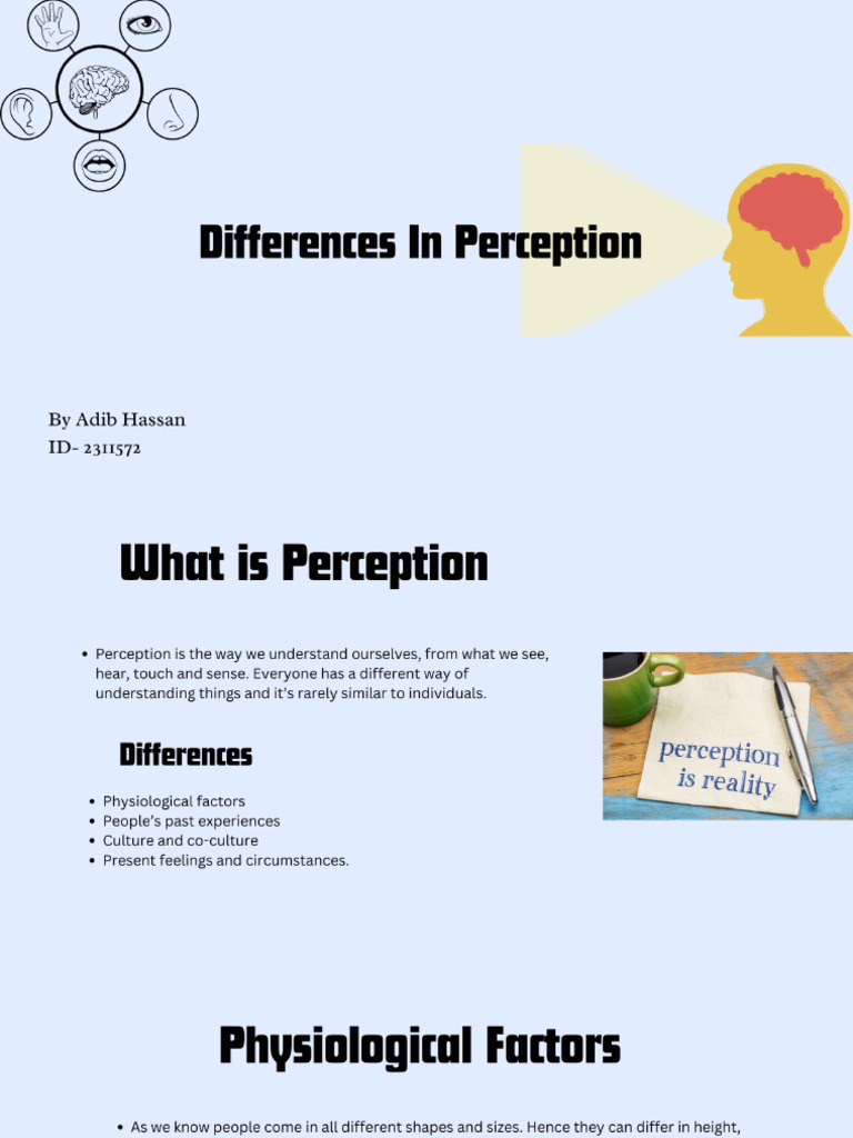 Differences in Perception | PDF