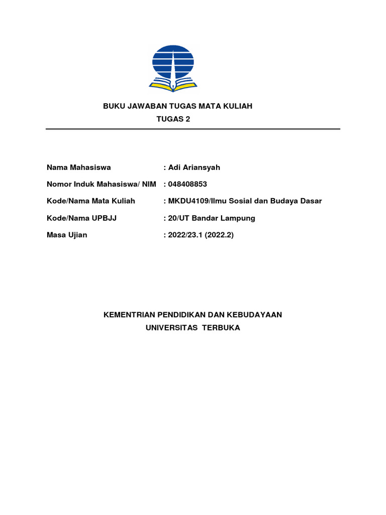 Tugas 2 Ilmu Sosial Dan Budaya Dasar | PDF | Ilmu Sosial | Sains & Matematika