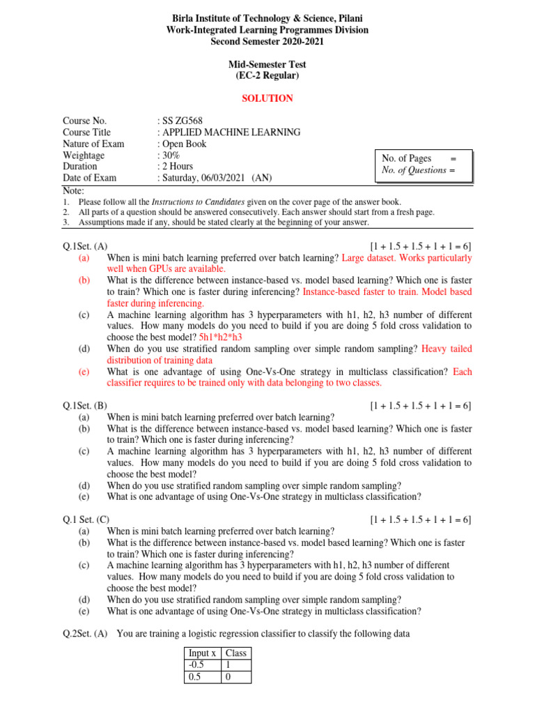 SS ZG568 EC 2R SECOND SEM 2020 2021 Solution 1617000149821 | Download Free PDF | Statistical ...