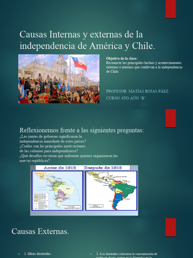 Causas Internas y Externas de La Independencia de Chile | PDF | Imperio ...