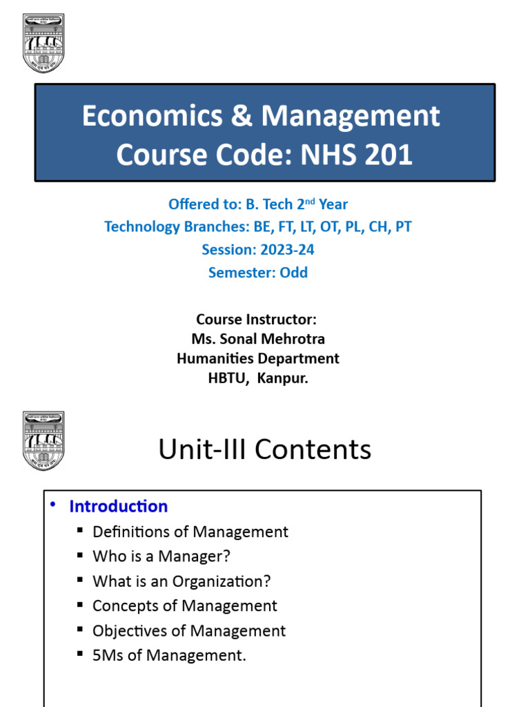 E&m - Unit III (Part I) | PDF | Human Resources | Cognition
