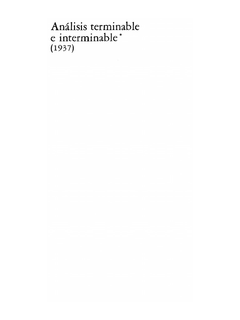 Analisis Terminable e Interminable vXXIII | PDF