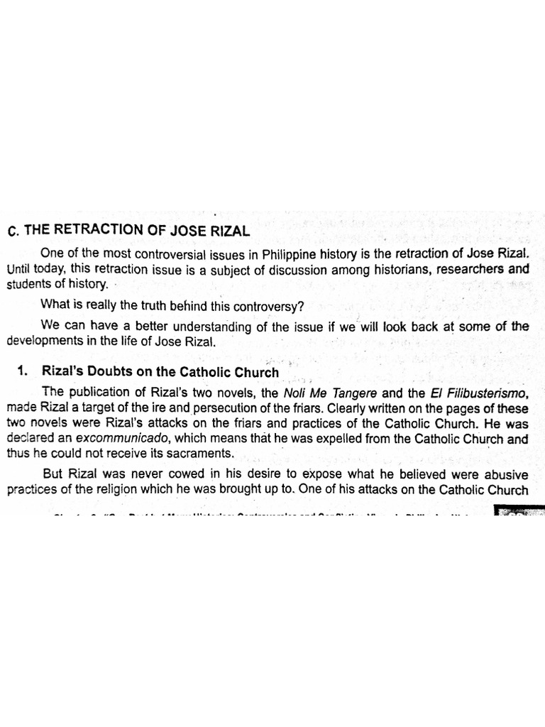 Topic 3 - Retraction of Rizal-20220424000923 | PDF