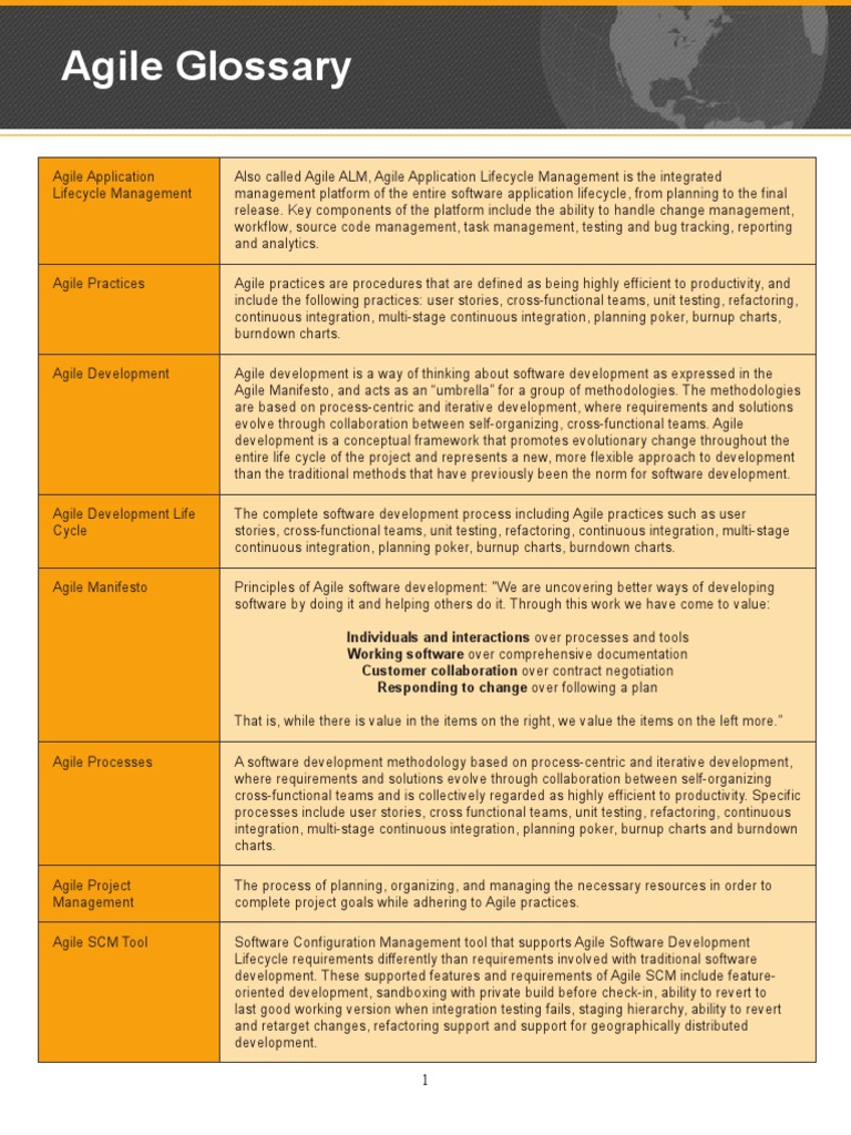 Agile Glossary | PDF | Scrum (Software Development) | Agile Software Development