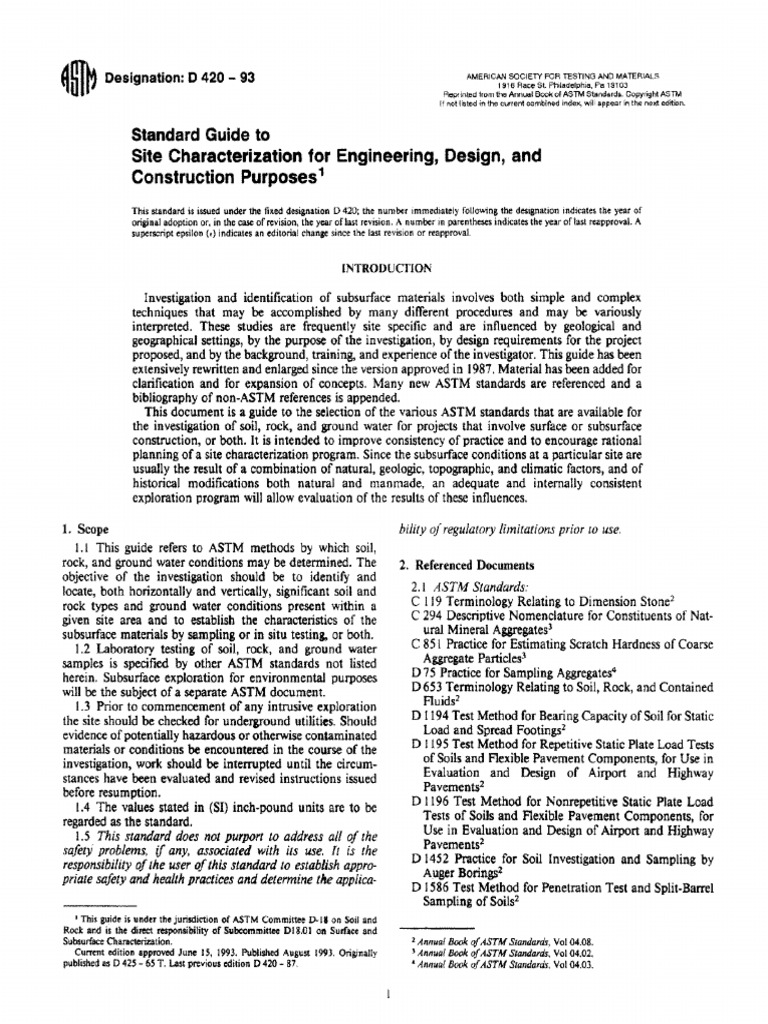 D 420 - 93 | PDF