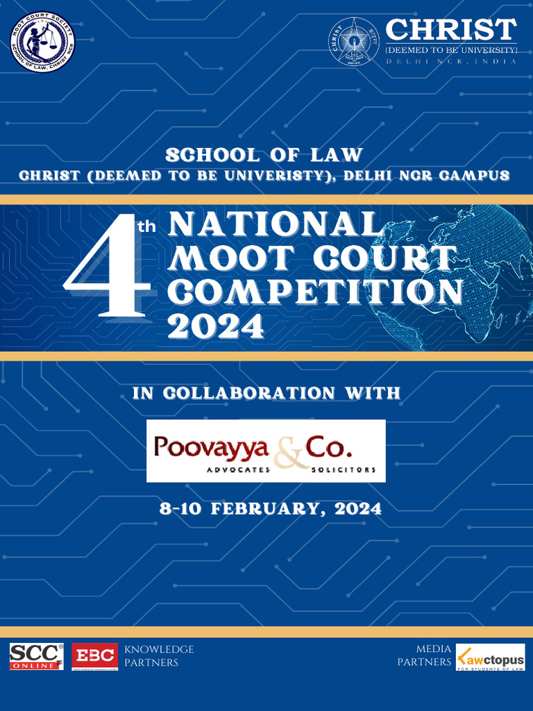4th National Moot Court Competition - Brochure | PDF