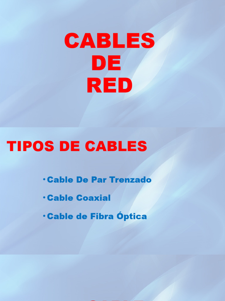 Conexión de Cables de Red y Tipos | PDF | Cable coaxial | Ingenieria ...