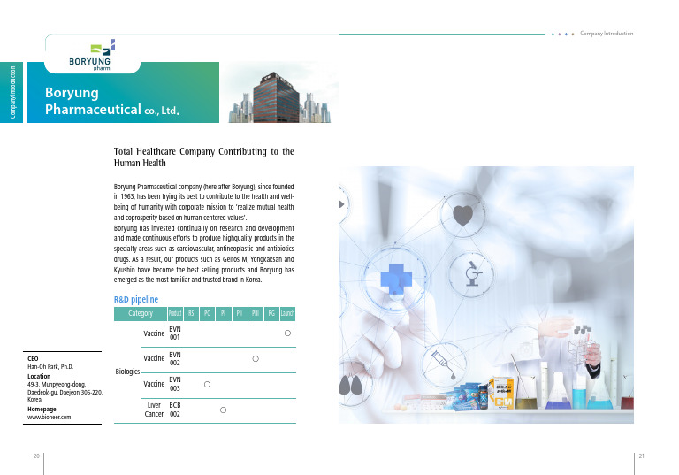 Boryung Pharmaceutical Company Overview | PDF