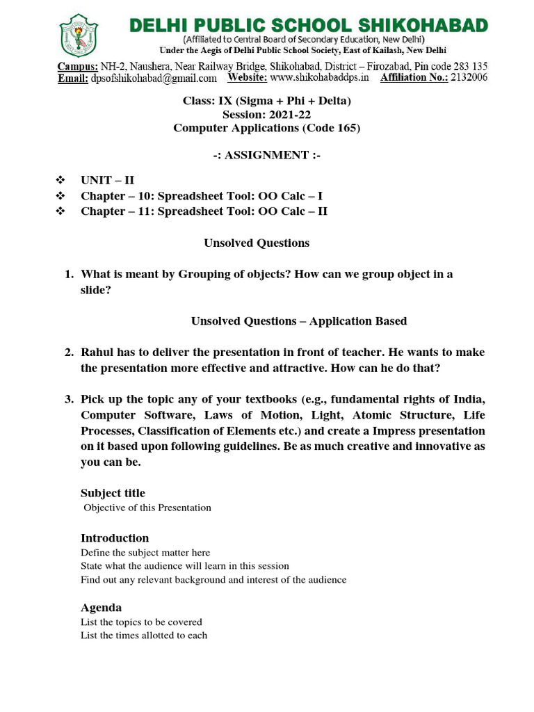 Cs Question Dps Shikohabad | PDF