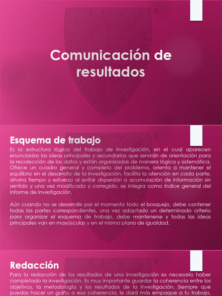 8 Comunicación de Resultados | PDF | Hipótesis | Método científico