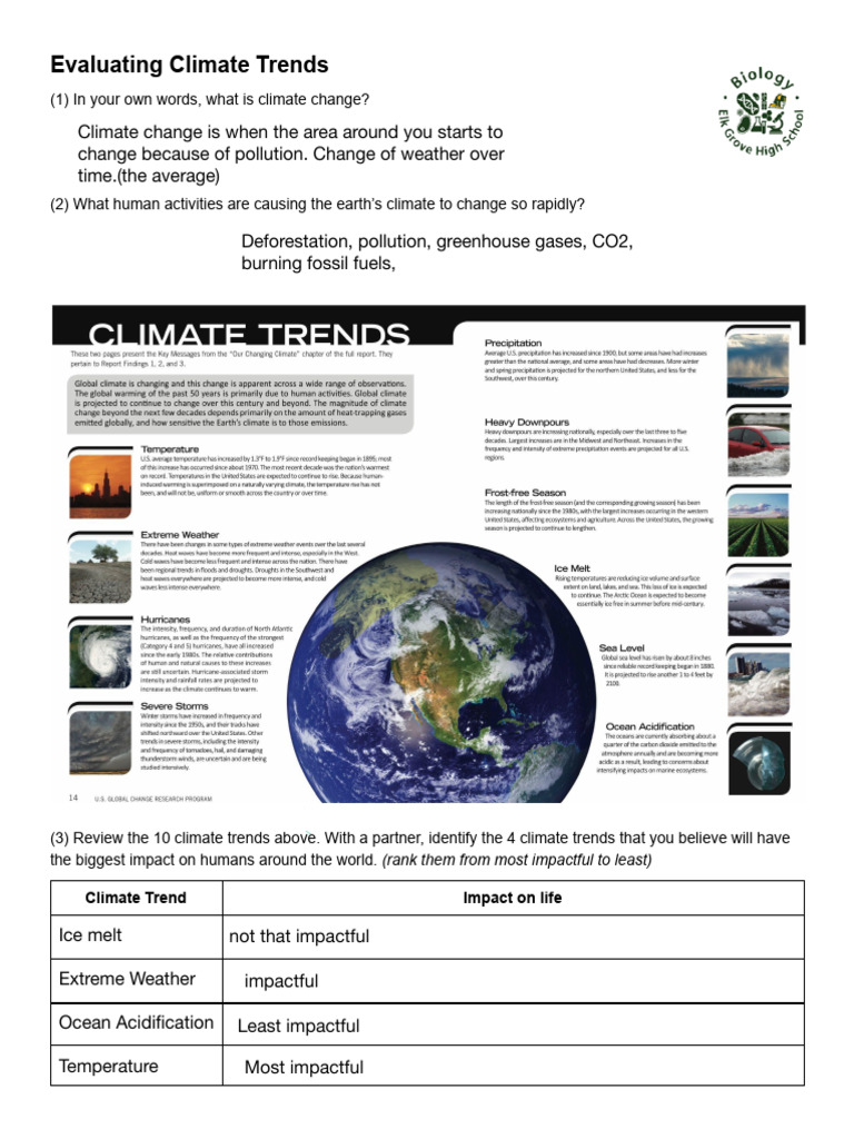 Evaluating Climate Trends | PDF | Carbon Cycle | Climate
