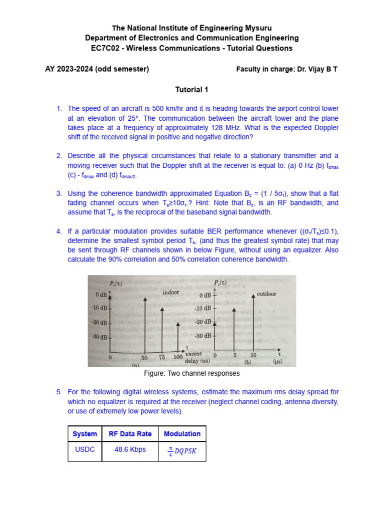 Tut Q | PDF | Cellular Network | Modulation