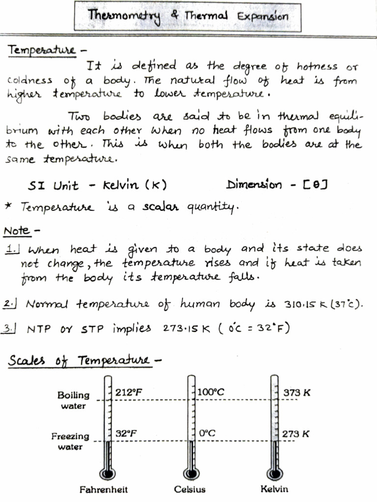 Thermometery & Thermal Expansion | PDF | Thermal Expansion | Phase (Matter)