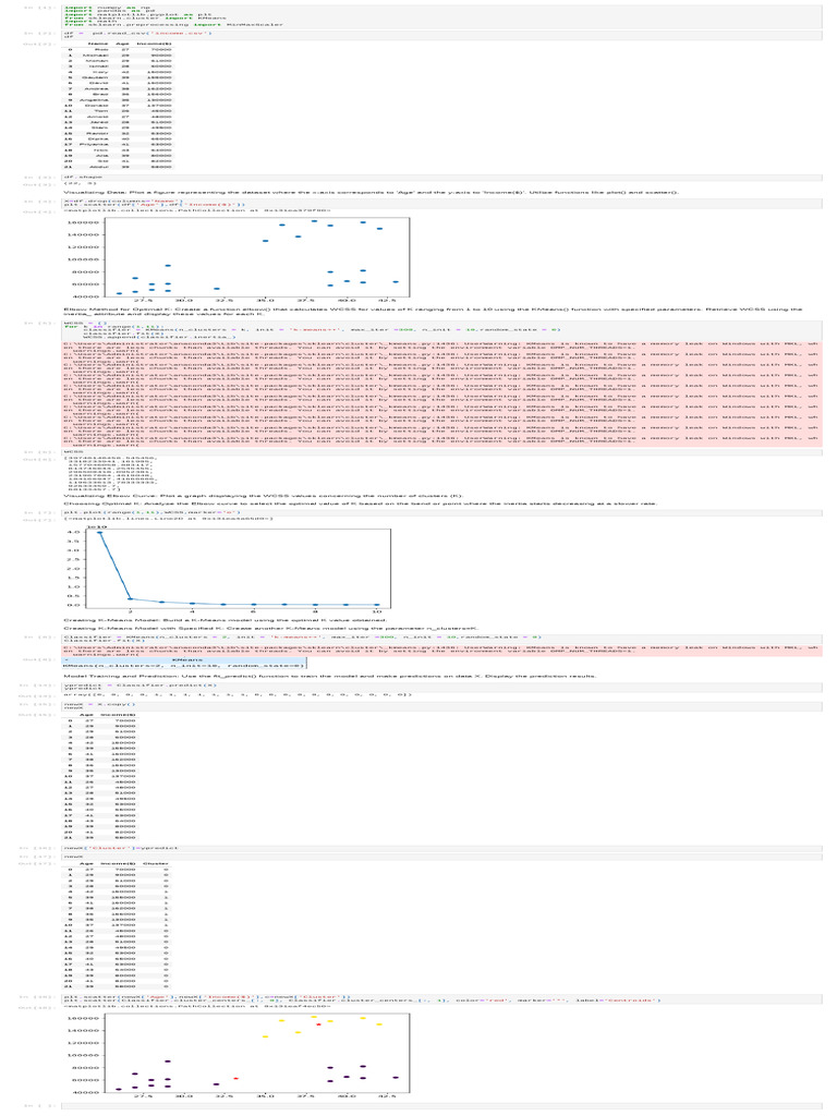 Exercice 2 TP K-Means Without Scaler | PDF
