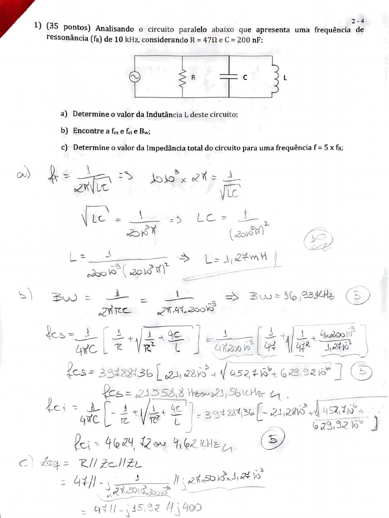 Gabarito NP3 E202 21 - 2 | PDF | Engenharia Elétrica | Eletricidade