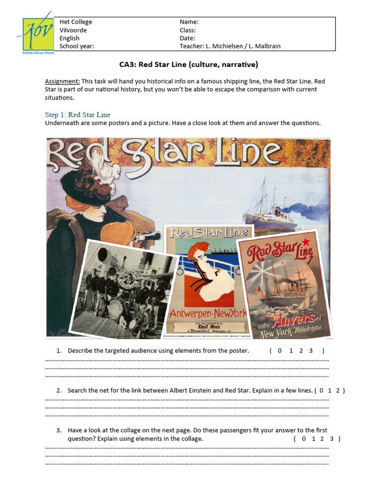 Red Star Line: Historical Insights | PDF