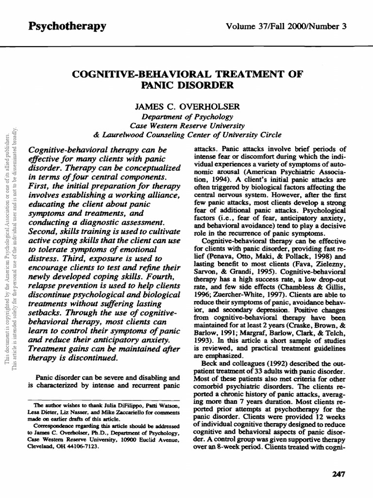 Over Hols Er 2000 | PDF | Panic Attack | Panic Disorder