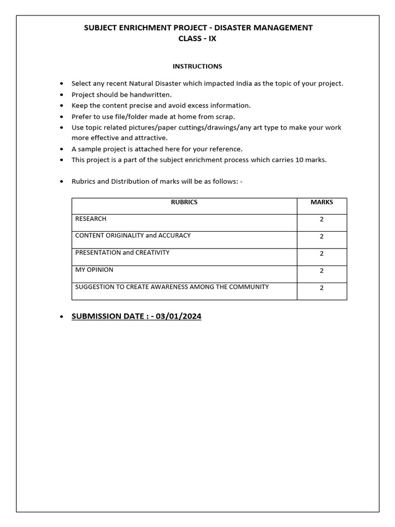 Disaster Management Project | PDF