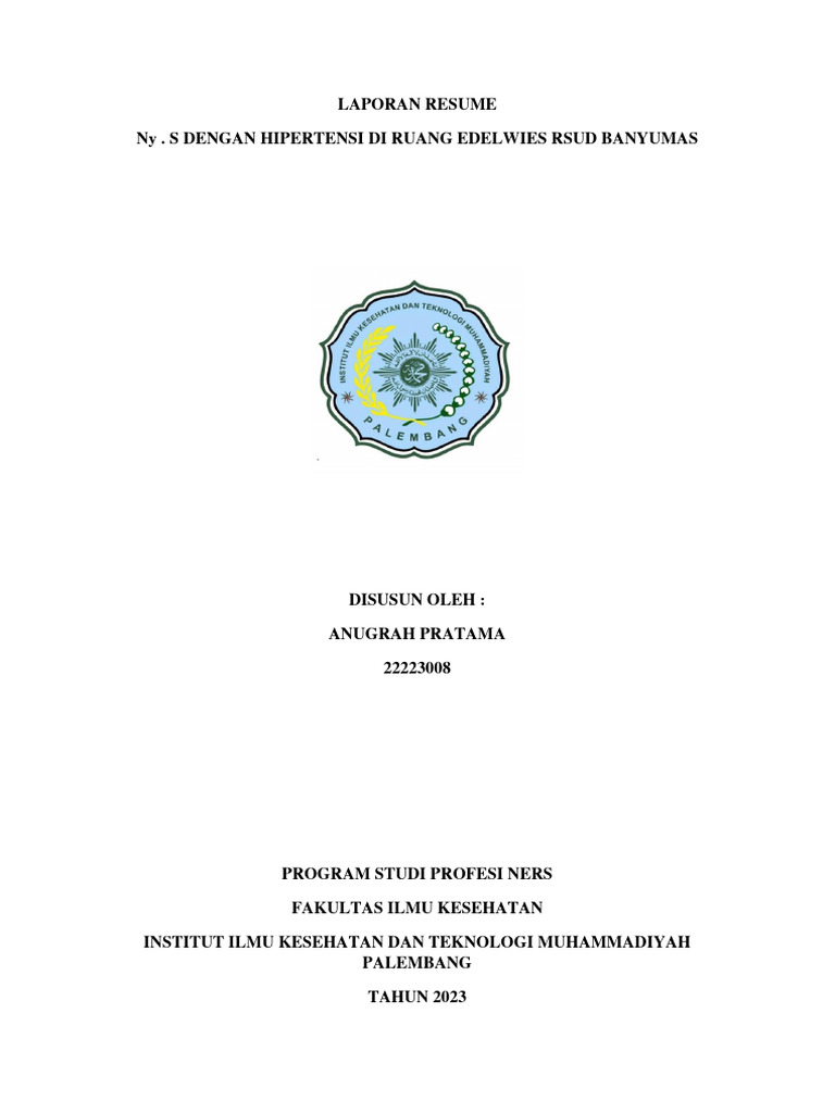 Resume Hipertensi (Vertigo) Anugrah Pratama | PDF