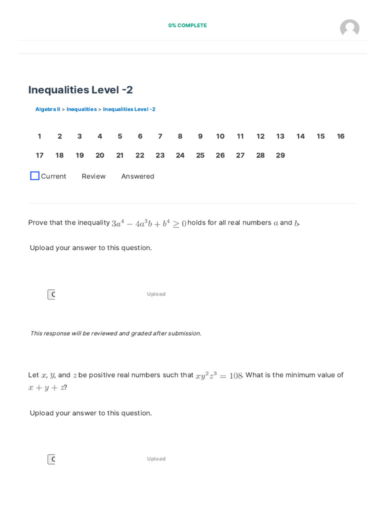 Inequalities Level - 2 - Classroom | PDF | Mathematical Objects | Elementary Mathematics