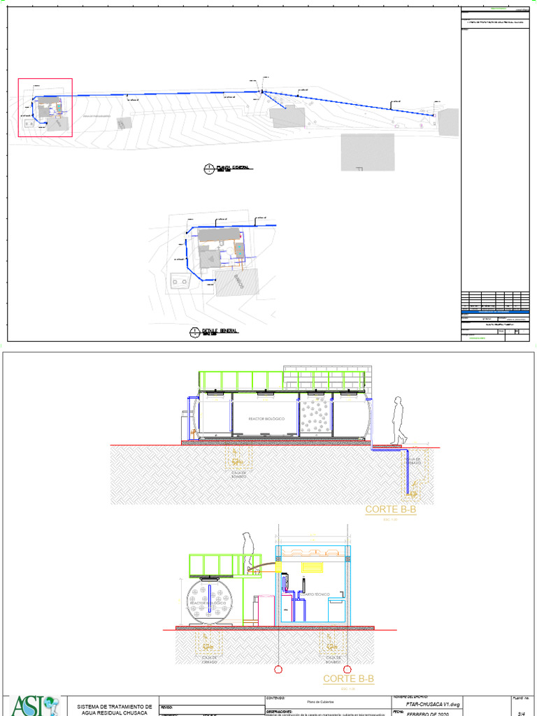 Planos PTAR-D Chusacá | PDF | Ingeniería de Edificación | Sector secundario de la economía