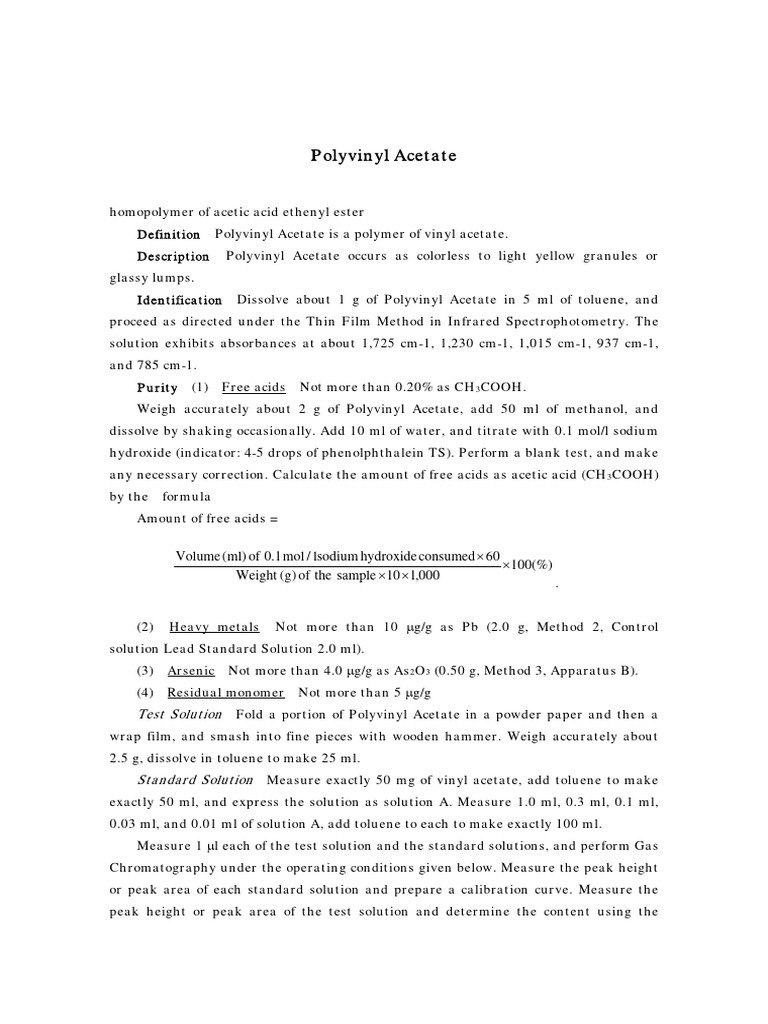 pva test | PDF | Chemistry | Physical Chemistry