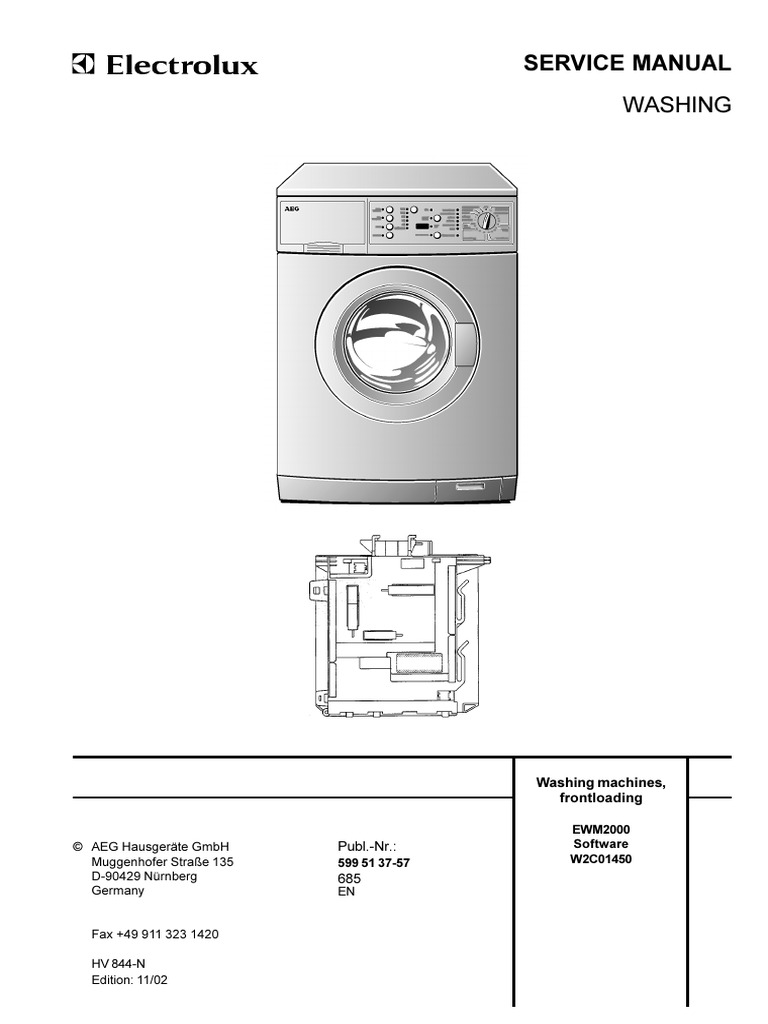 Service Manual Washing | PDF