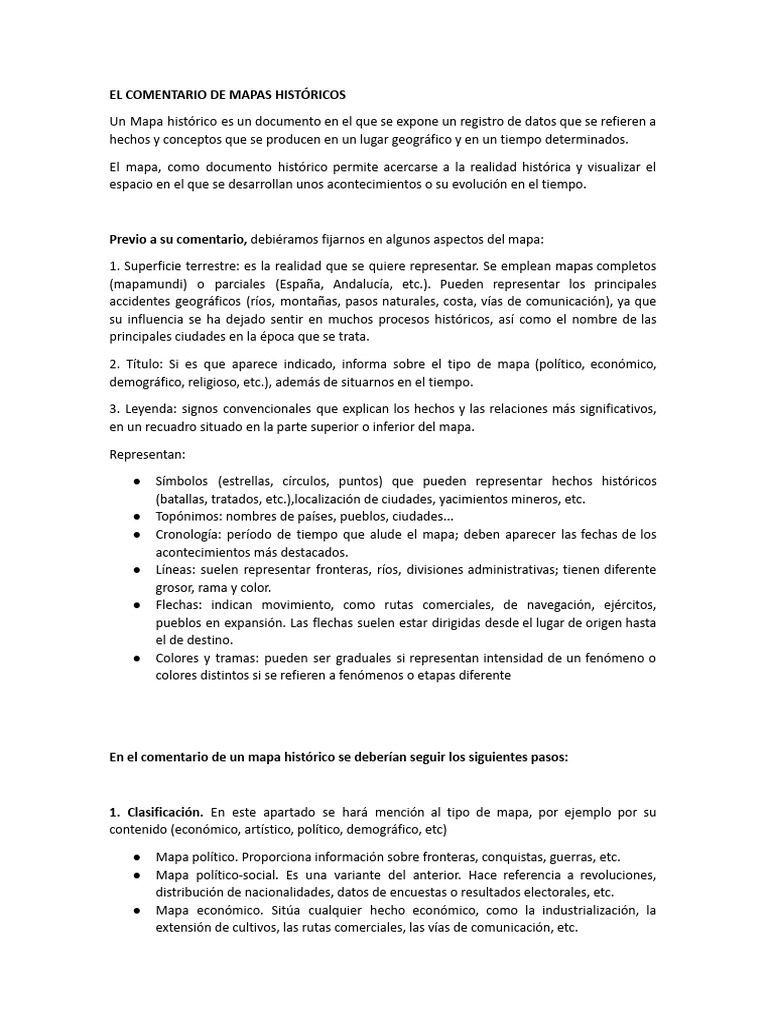 El Comentario de Mapas Históricos | PDF | Mapa