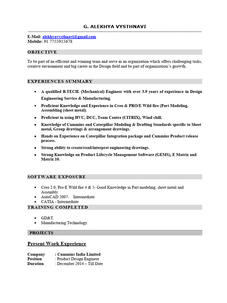 Alekhya Resume | PDF | Computers