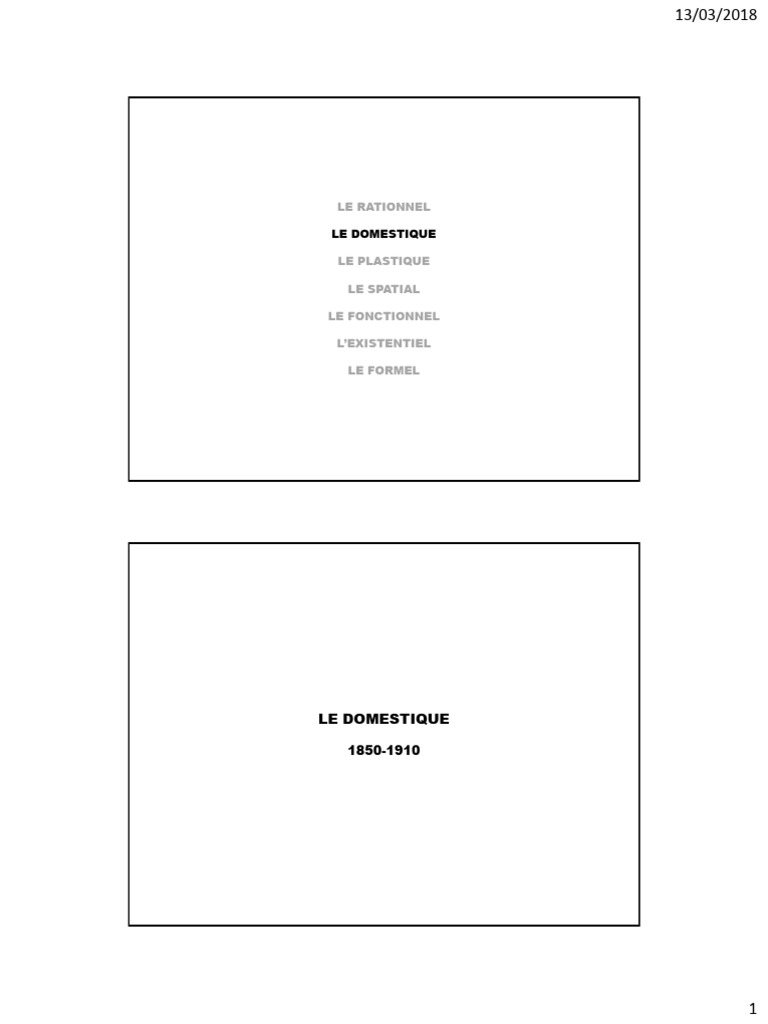 Le Domestique | PDF | William Morris | Architectural Design