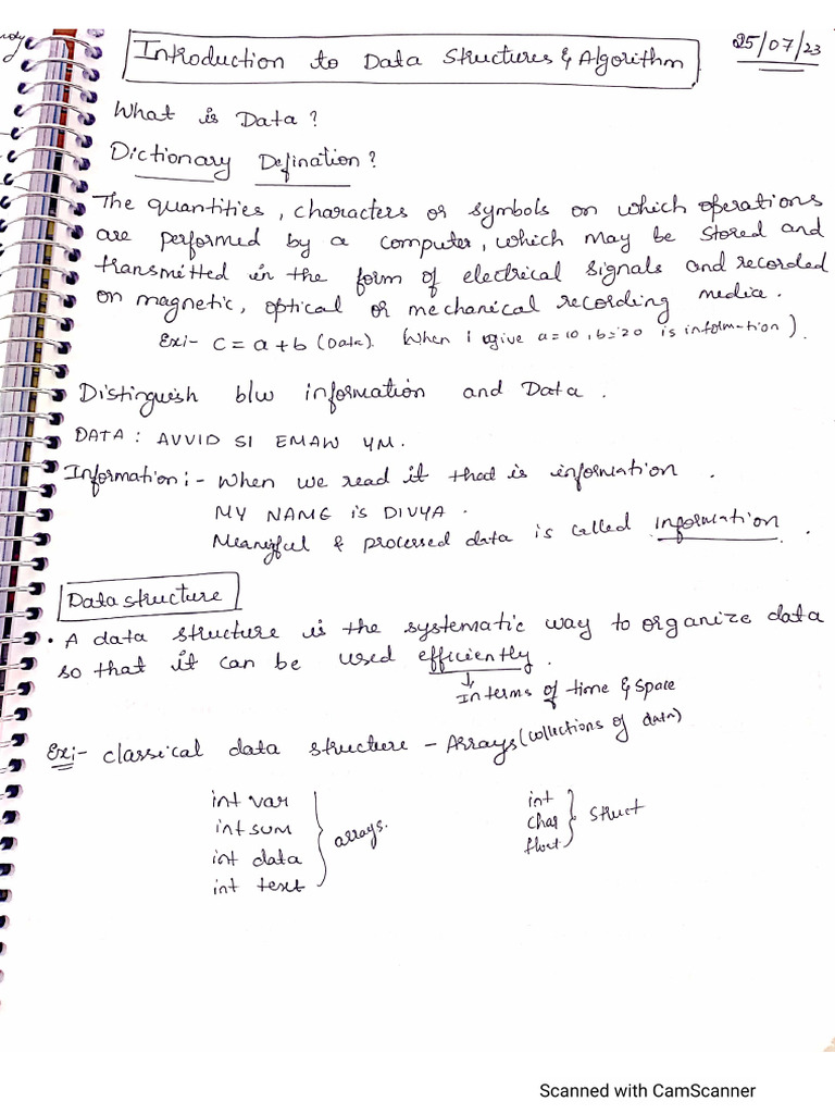 Data Structure Notes Pdf