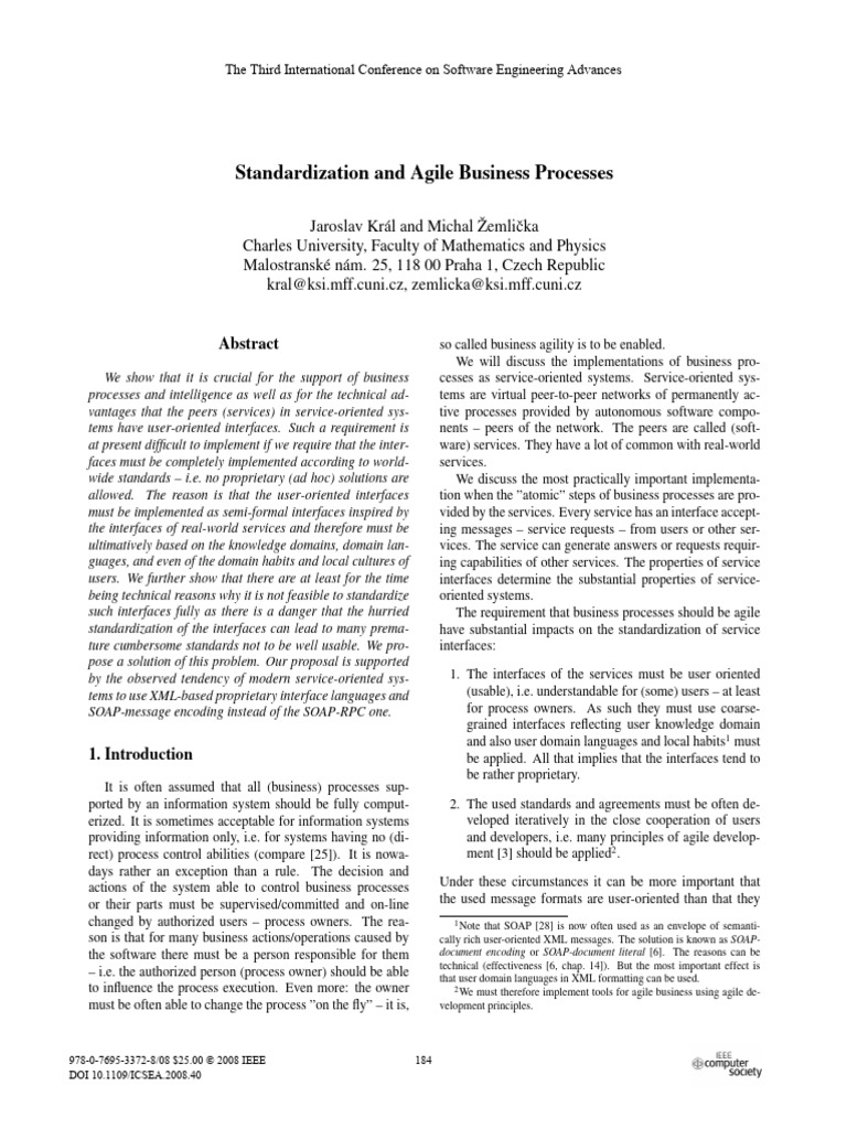 Standardization and Agile | PDF | Service Oriented Architecture | Soap