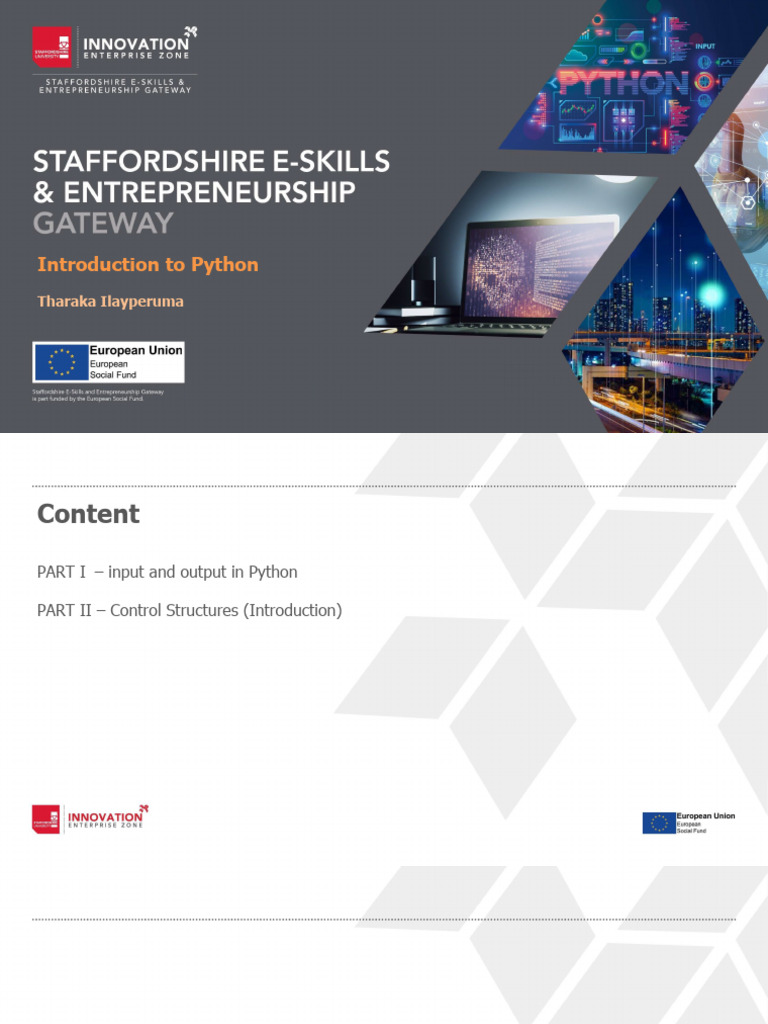 Introduction To Python - W2 - C8 | PDF | Parameter (Computer Programming) | Control Flow