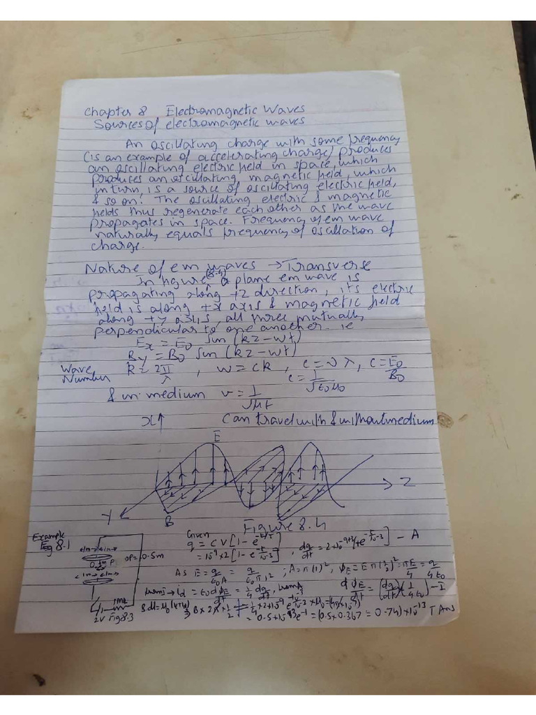 Chapter 8 Electromagnetic Waves Theory + Excercises - Compressed | PDF