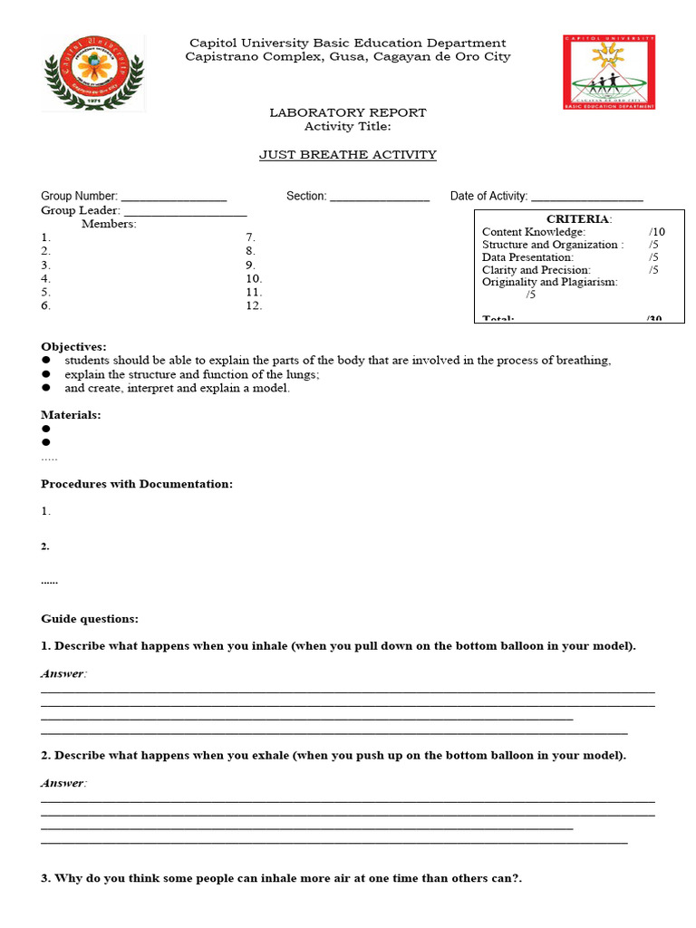 Laboratory Report | PDF | Clinical Medicine | Respiration