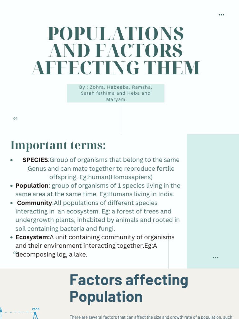 Populations and Factors Affecting Them | PDF | Predation | Reproduction