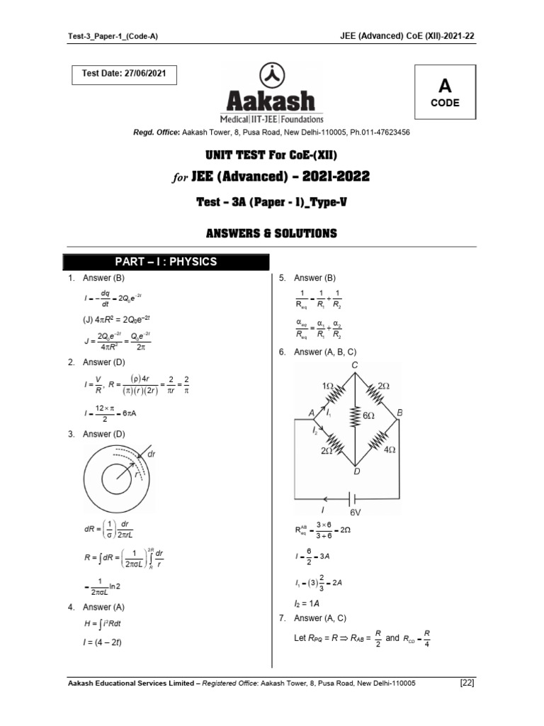 Unit Test 3 Paper 1 Compile - Solution | PDF | Chemistry | Applied And ...