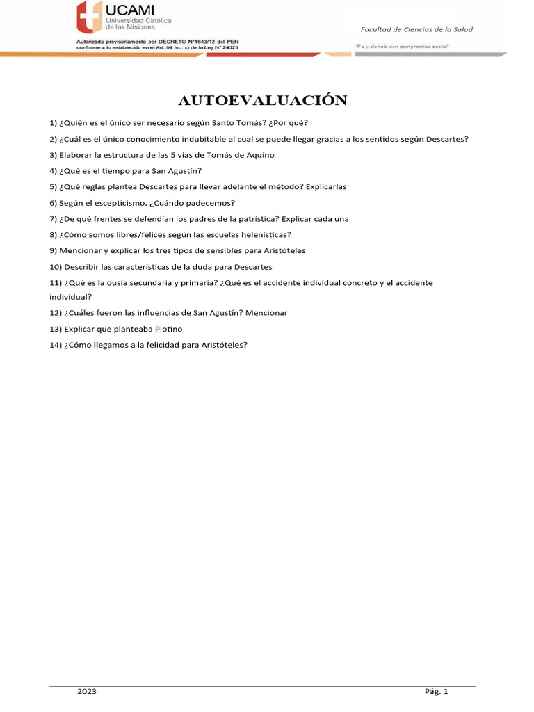Autoevaluacion Segundo Parcial | PDF