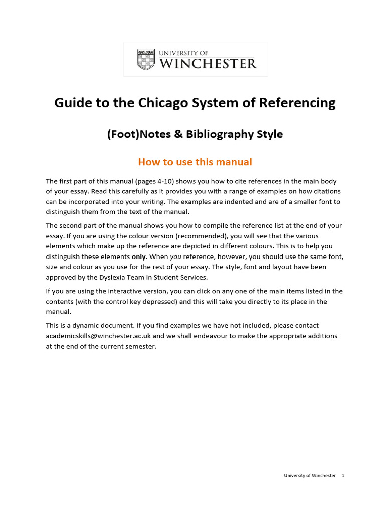 University Chicago Referencing Guide 2018 | PDF | Citation | Plagiarism