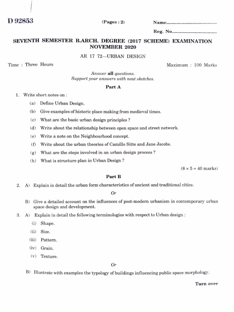 S7 - Question Papers - 2017 Scheme | PDF | Urban Design | Sustainability